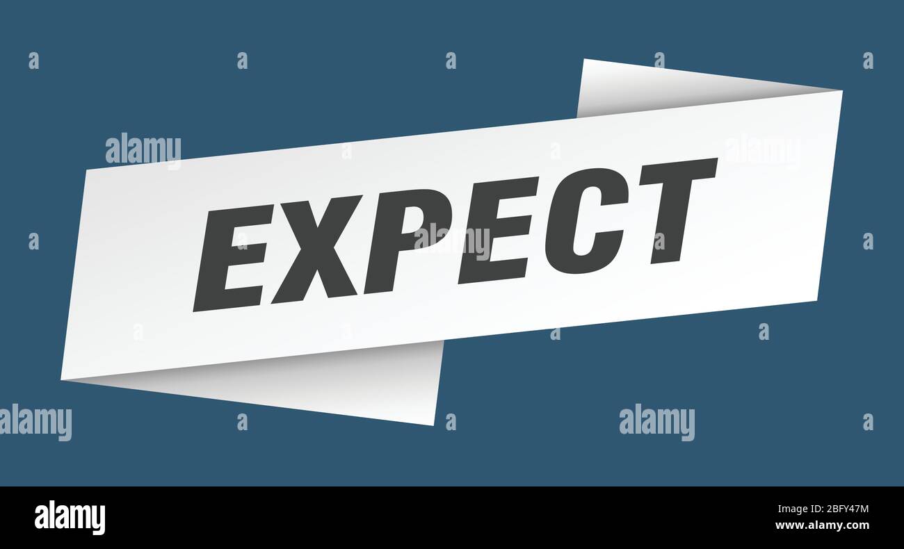 expect banner template. expect ribbon label sign Stock Vector Image ...
