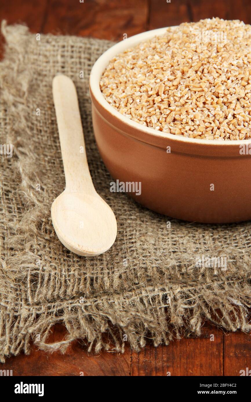 Wheat bran on the table Stock Photo - Alamy