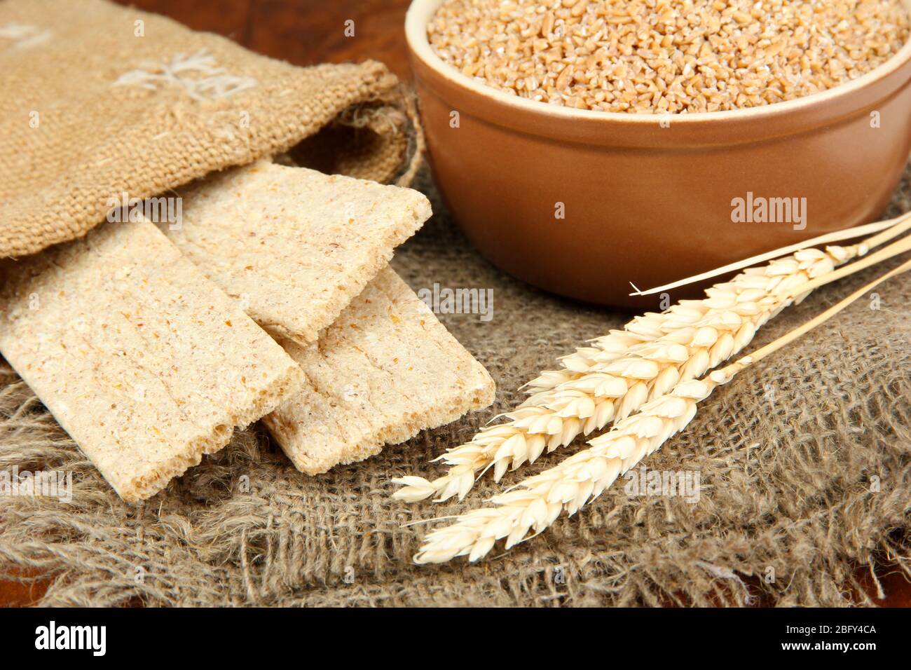 Wheat bran on the table Stock Photo - Alamy