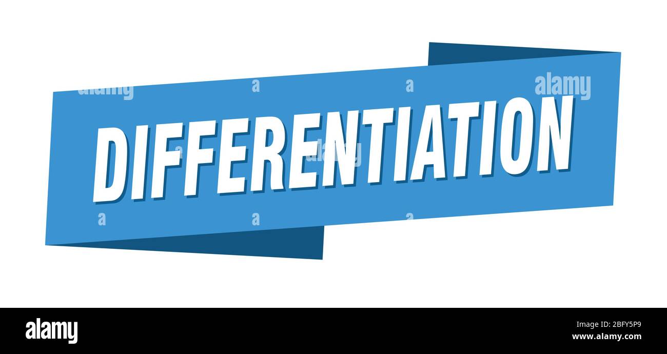 differentiation banner template. differentiation ribbon label sign ...