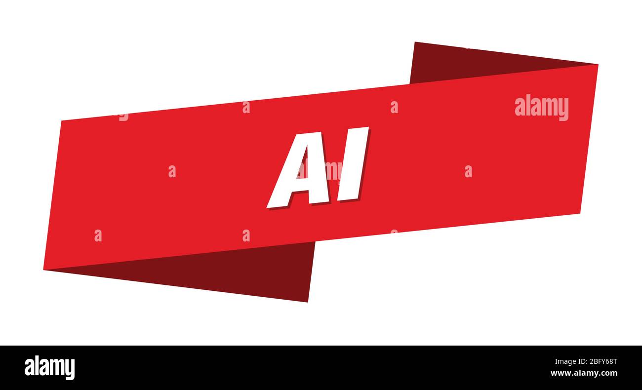 ai banner template. ai ribbon label sign Stock Vector Image & Art - Alamy