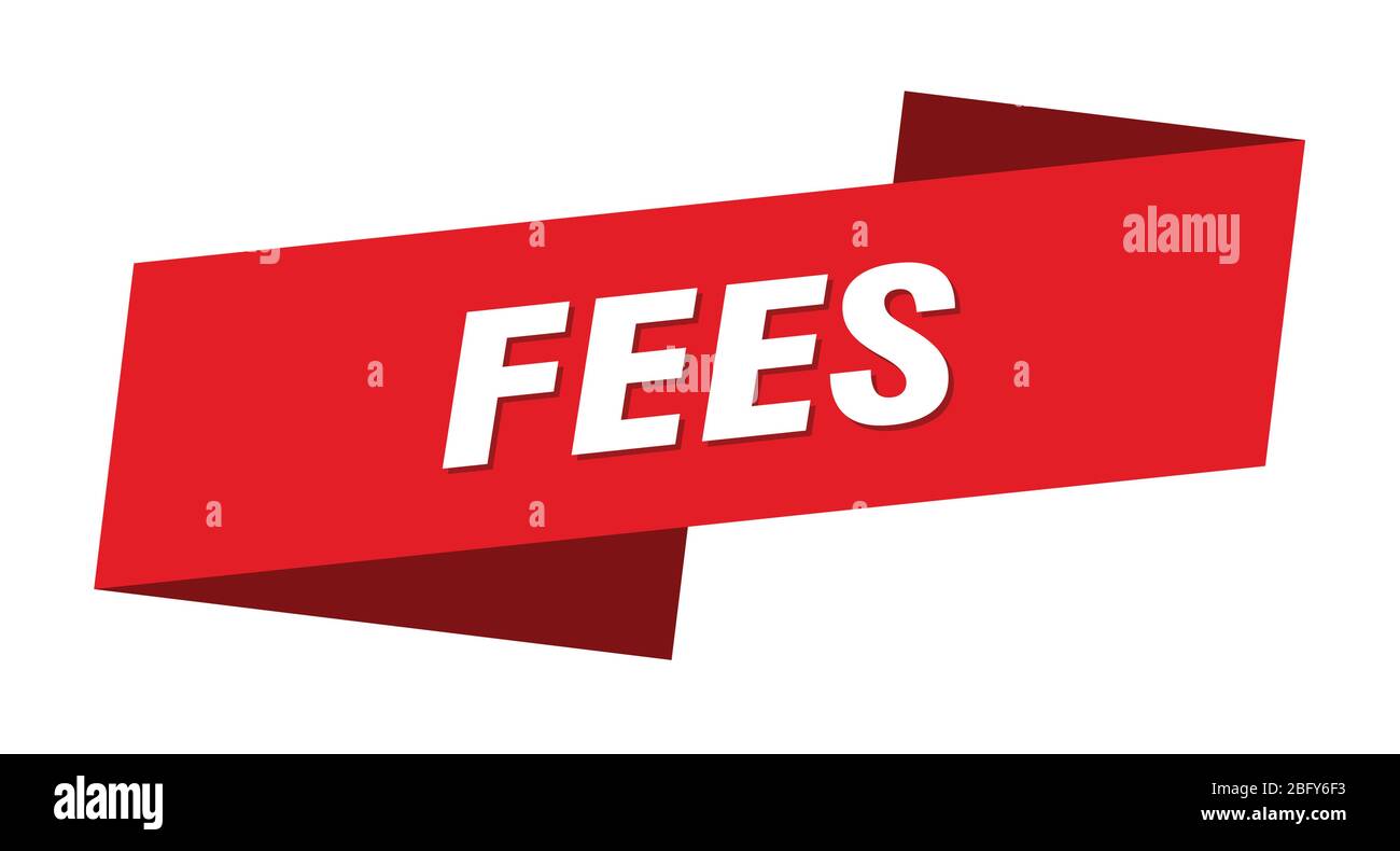 fees banner template. fees ribbon label sign Stock Vector Image & Art ...