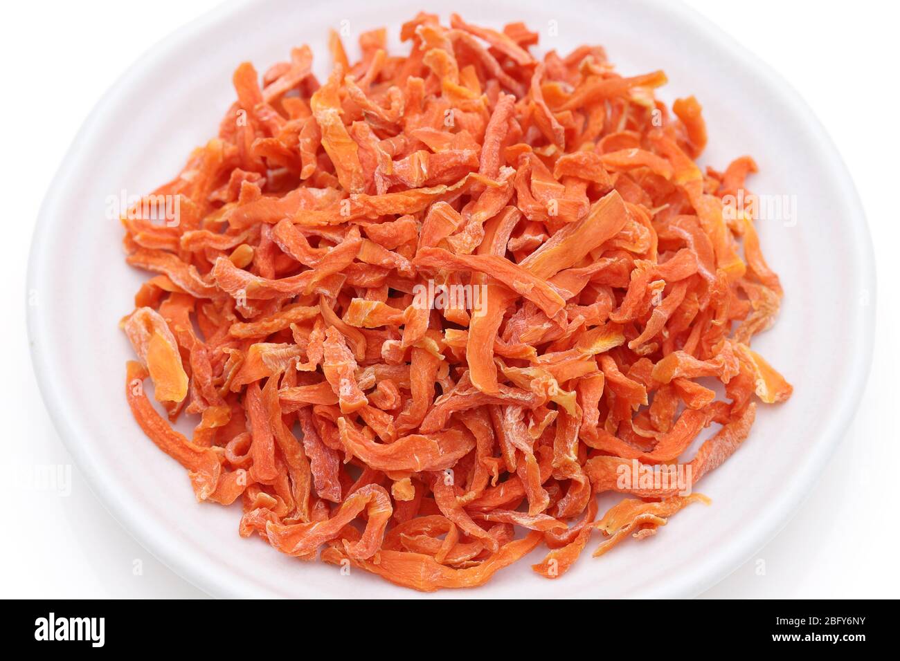 Dried chopped carrots isolated on white background, Dry carrot flakes ...
