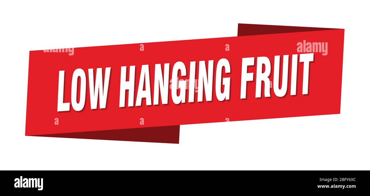low hanging fruit banner template. low hanging fruit ribbon label sign ...