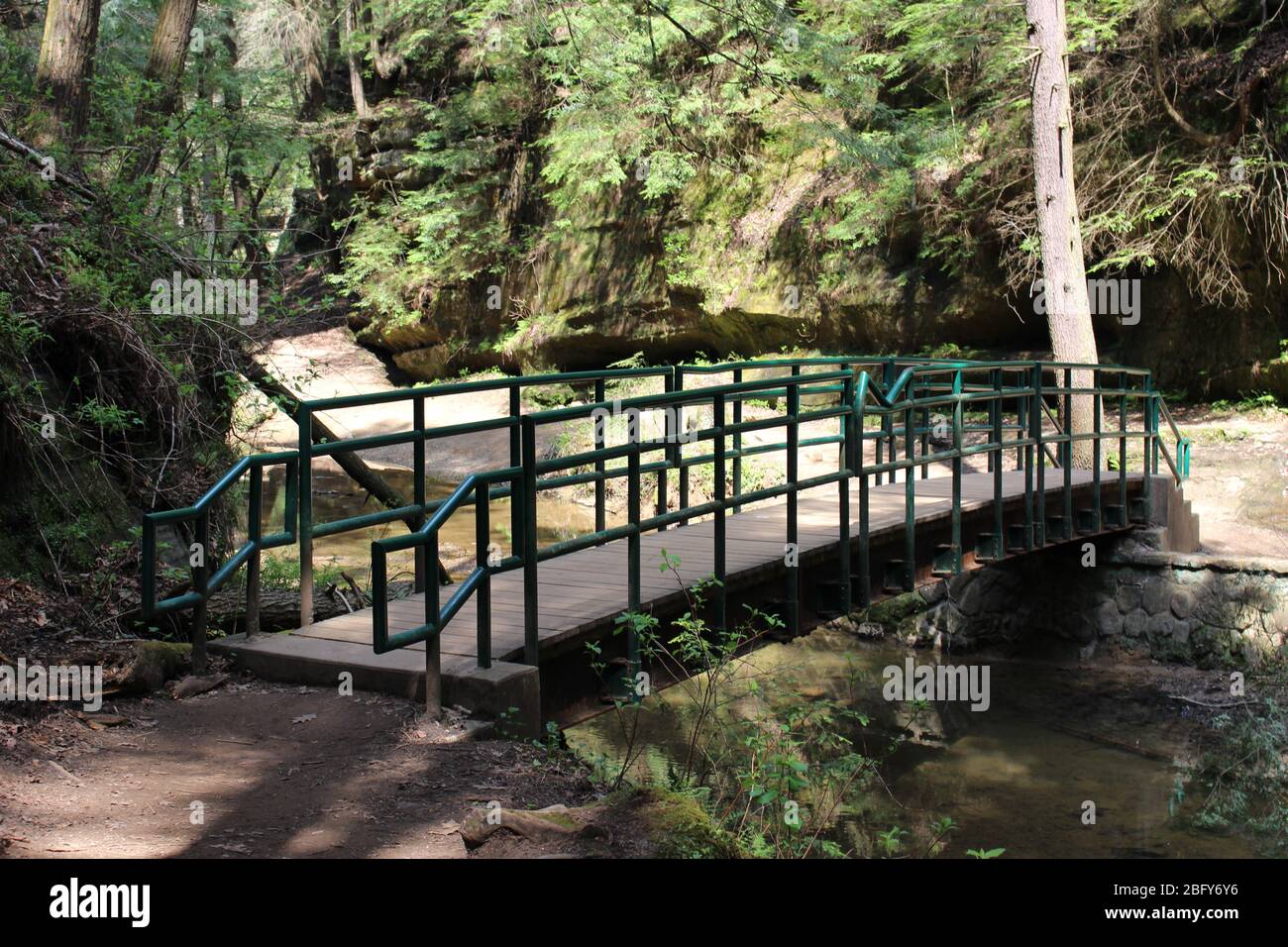 Old man cave walk trail and water fall in Ohio State,nature green ...
