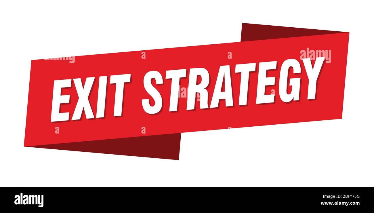 exit strategy banner template. exit strategy ribbon label sign Stock ...