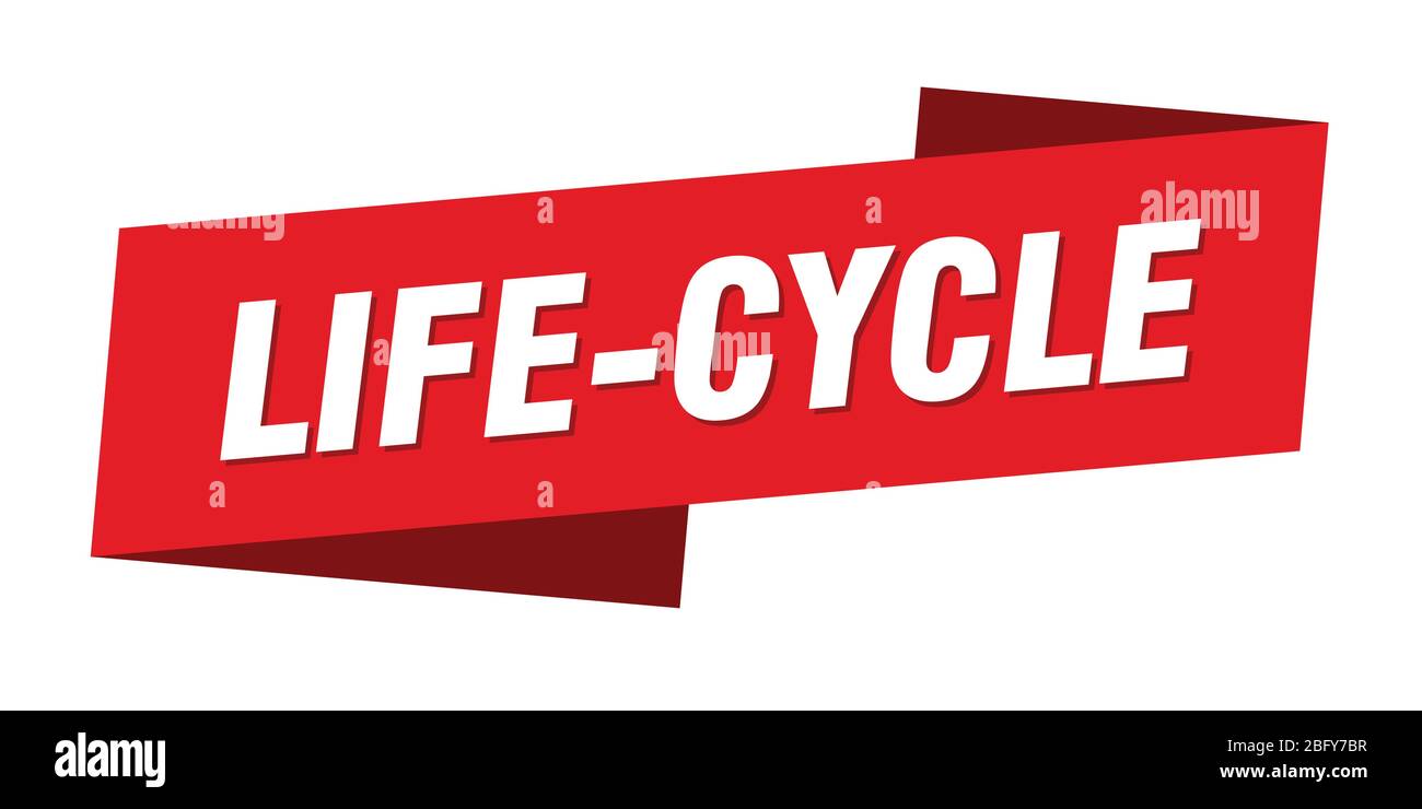life-cycle banner template. life-cycle ribbon label sign Stock Vector ...