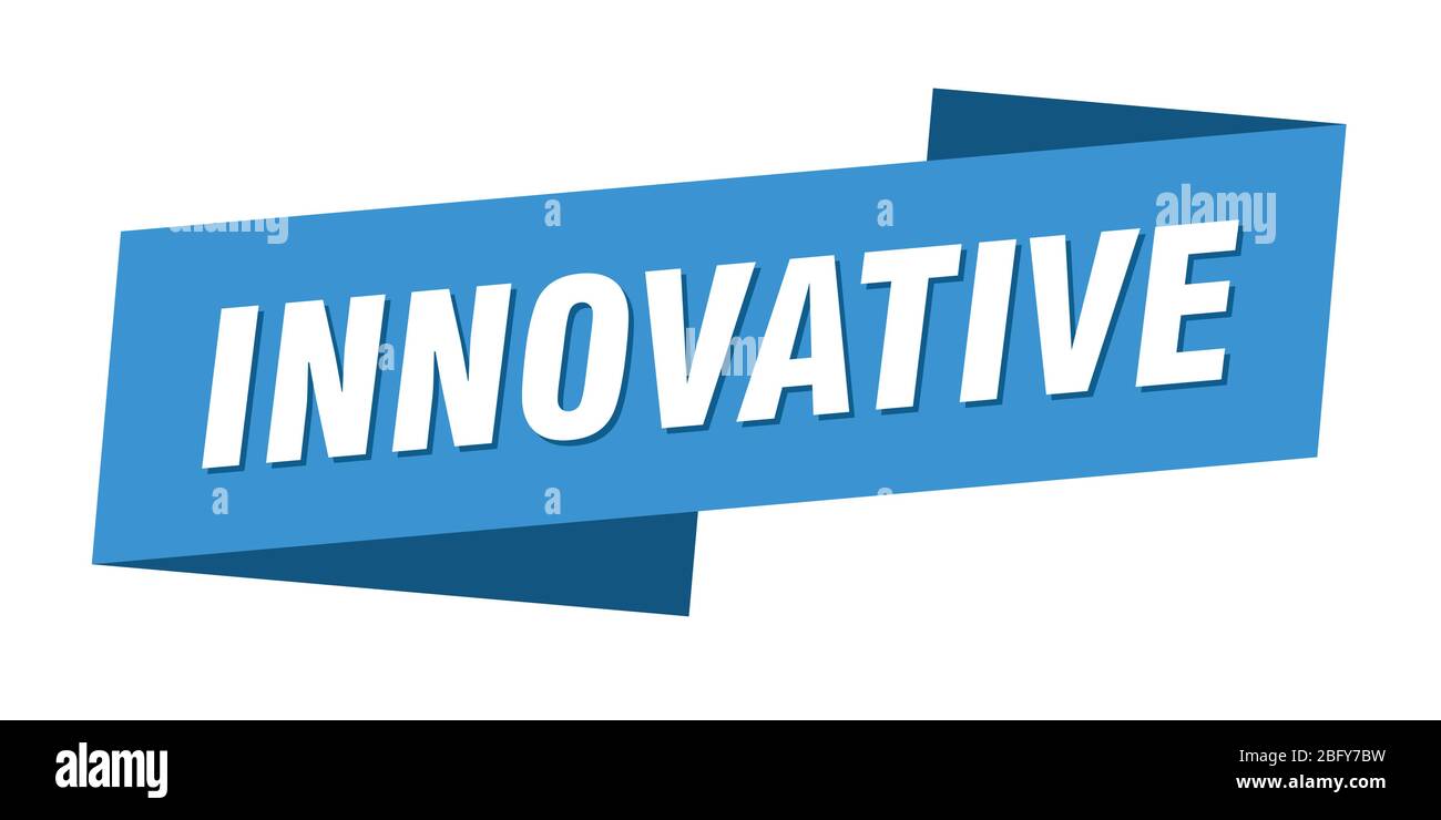 innovative banner template. innovative ribbon label sign Stock Vector ...
