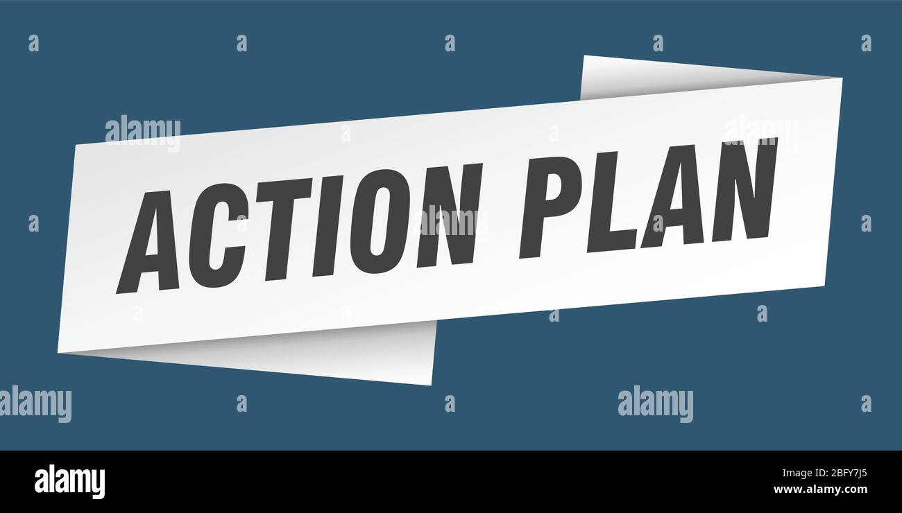 action plan banner template. action plan ribbon label sign Stock Vector ...