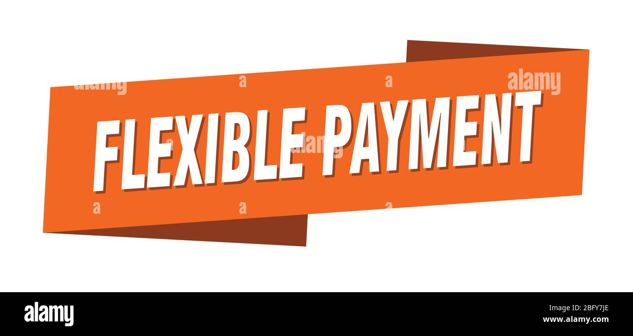 flexible payment banner template. flexible payment ribbon label sign ...