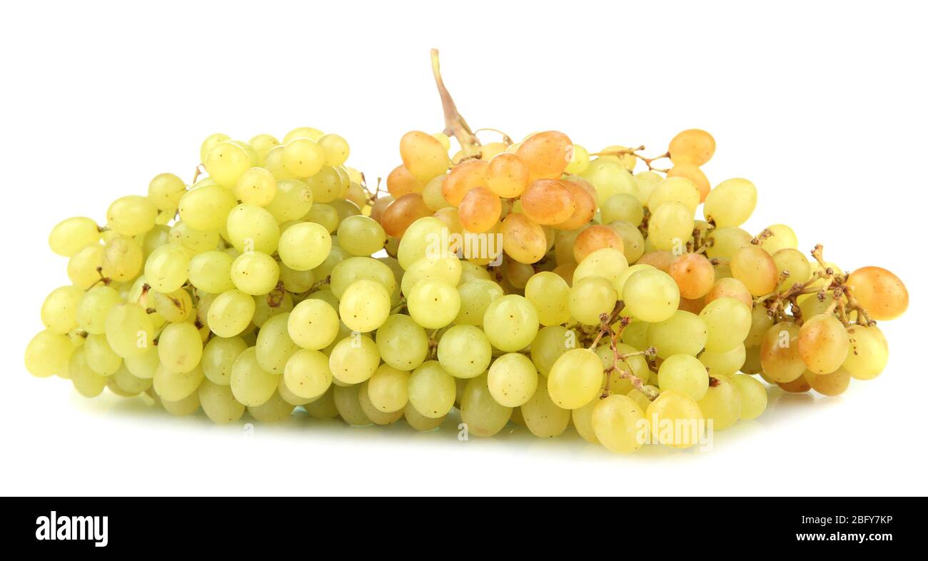 ripe sweet grapes isolated on white Stock Photo - Alamy