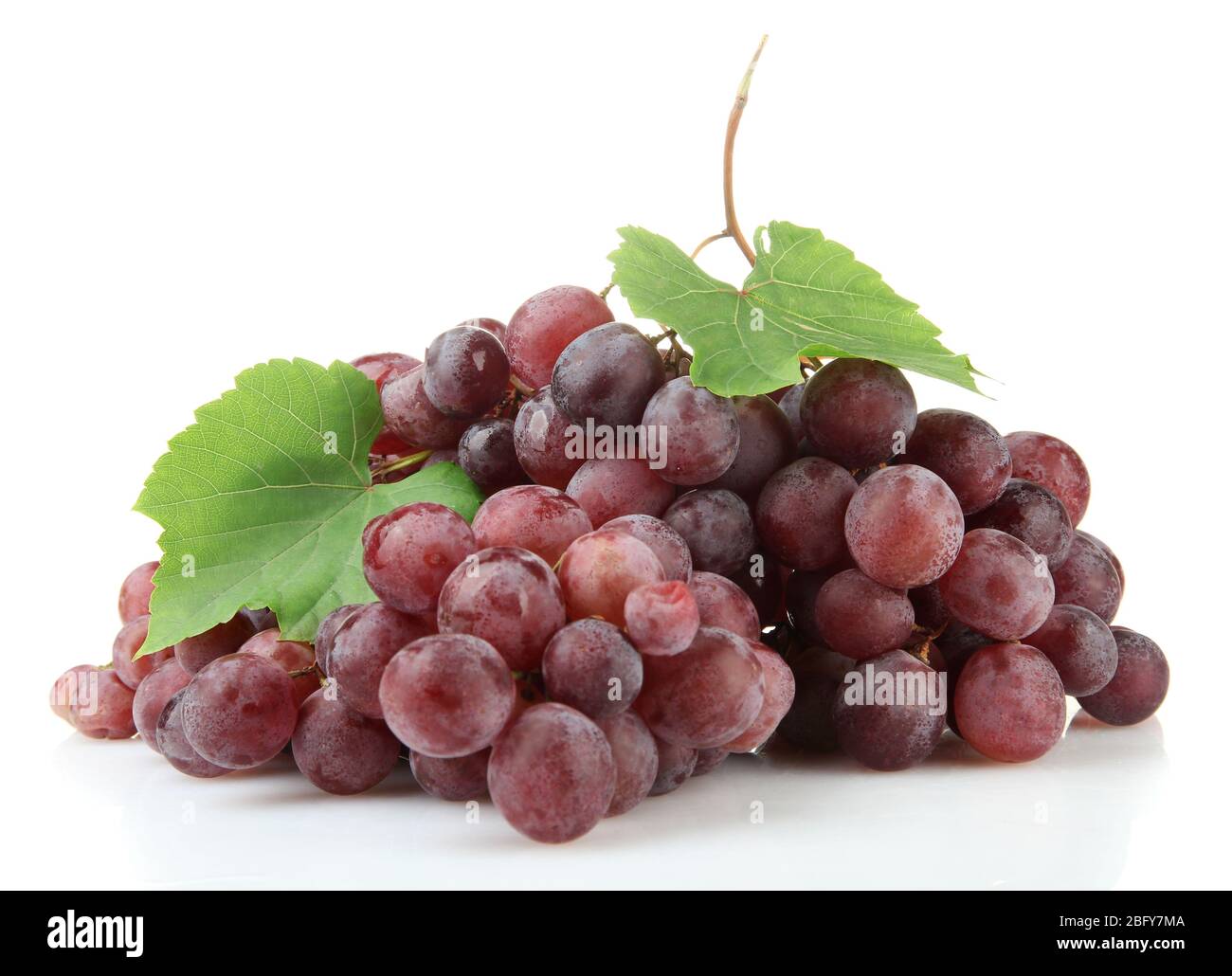 ripe sweet grapes isolated on white Stock Photo - Alamy