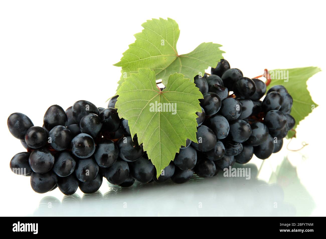 ripe sweet grapes isolated on white Stock Photo - Alamy