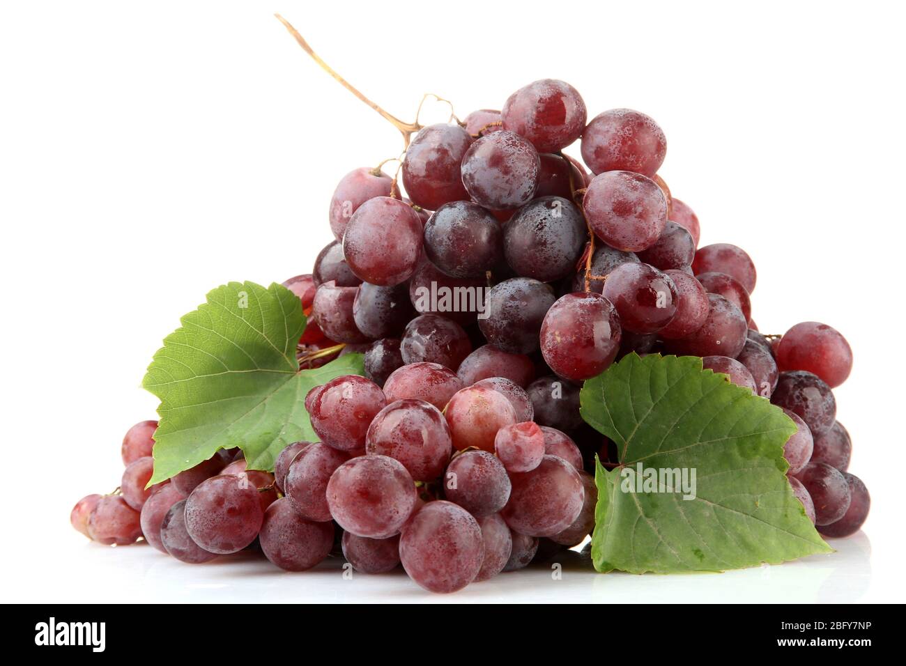 ripe sweet grapes isolated on white Stock Photo - Alamy