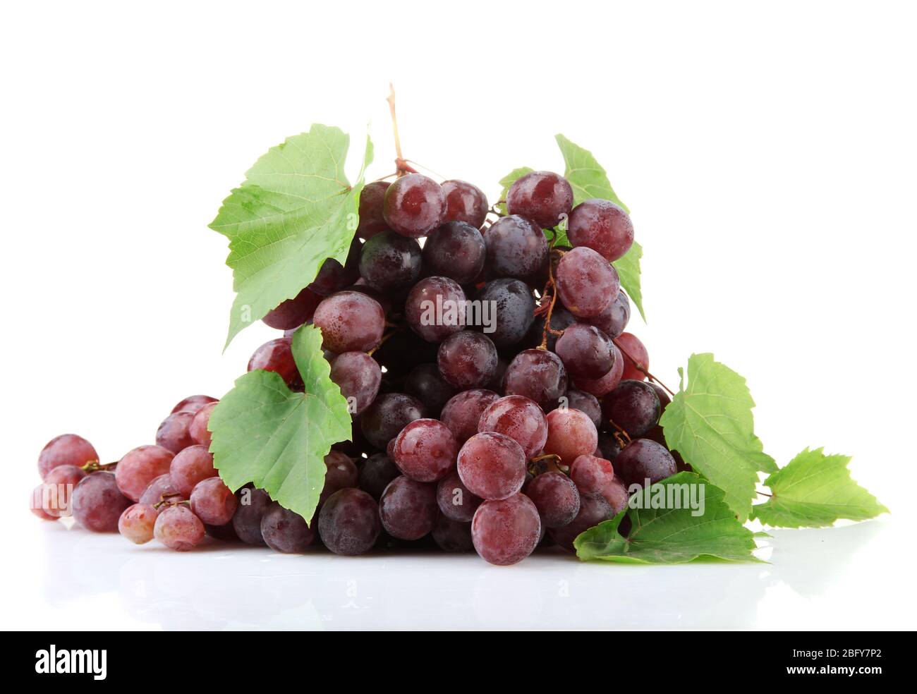 ripe sweet grapes isolated on white Stock Photo - Alamy