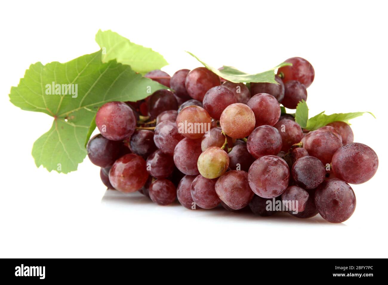 ripe sweet grapes isolated on white Stock Photo - Alamy