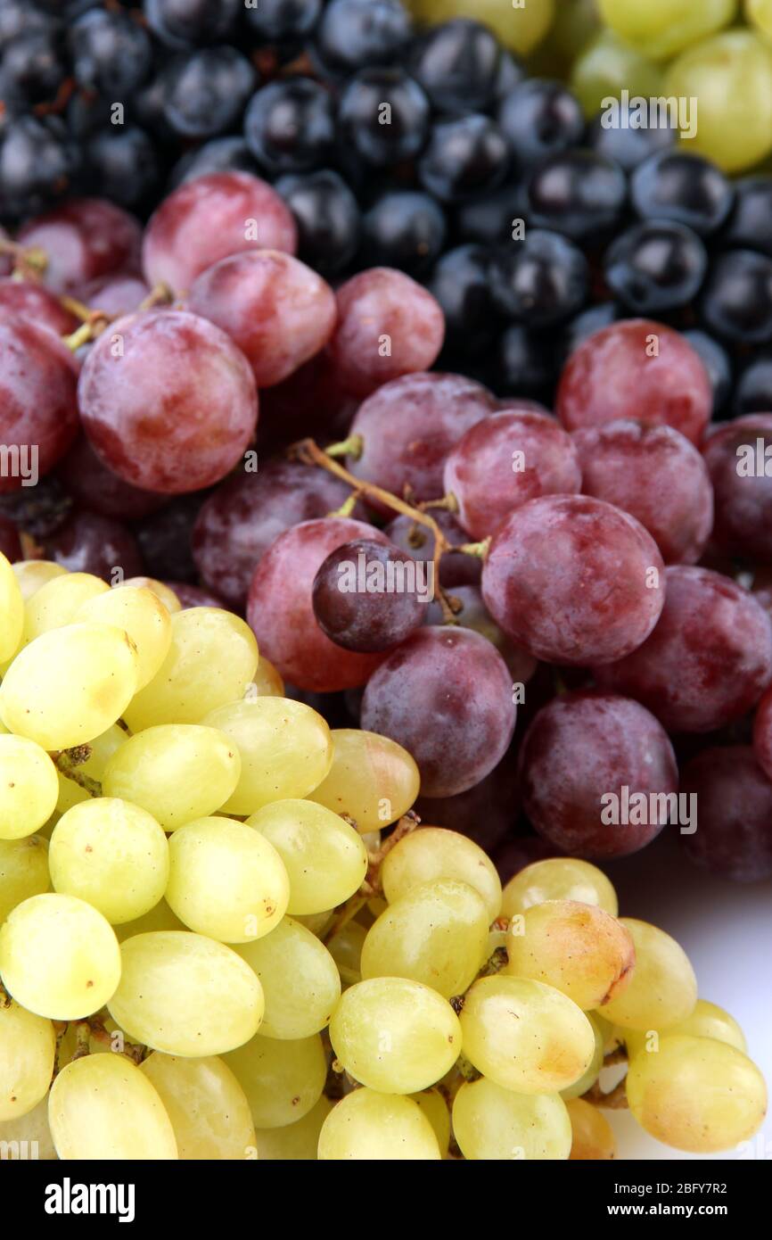 assortment of ripe sweet grapes, close up Stock Photo - Alamy