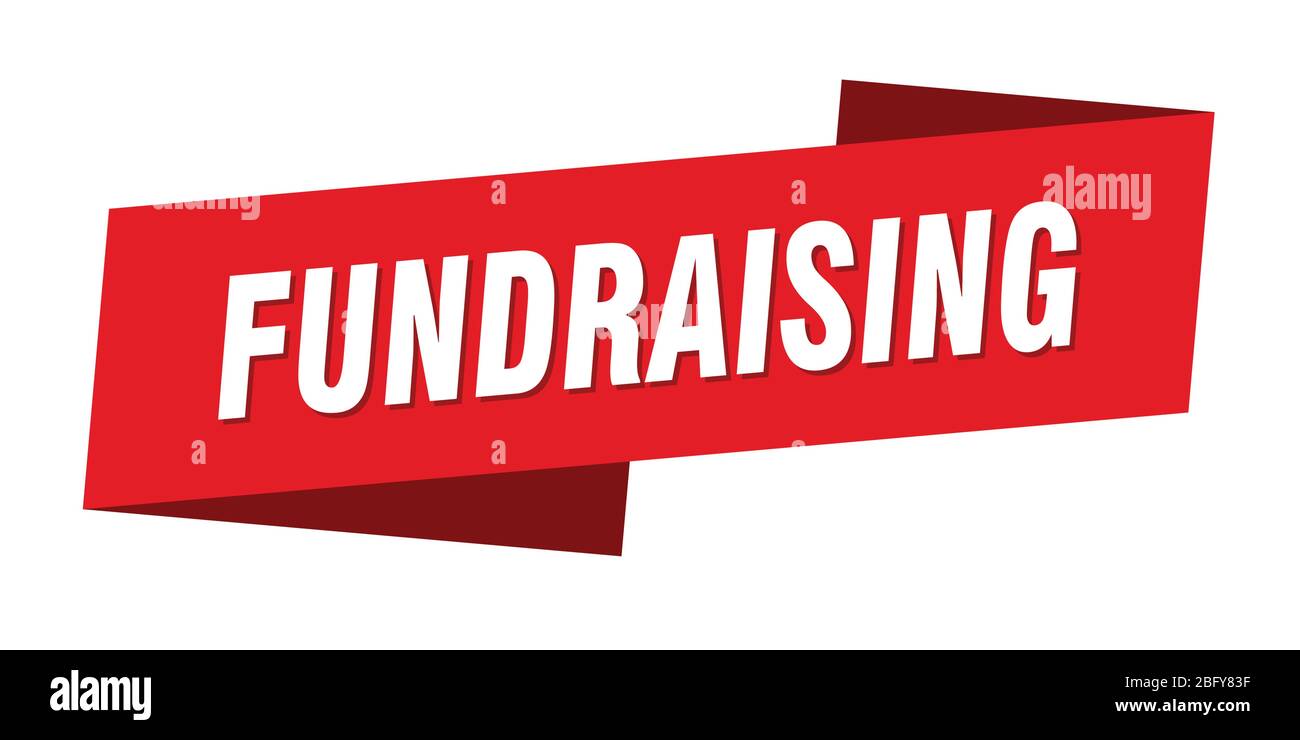 fundraising banner template. fundraising ribbon label sign Stock Vector ...
