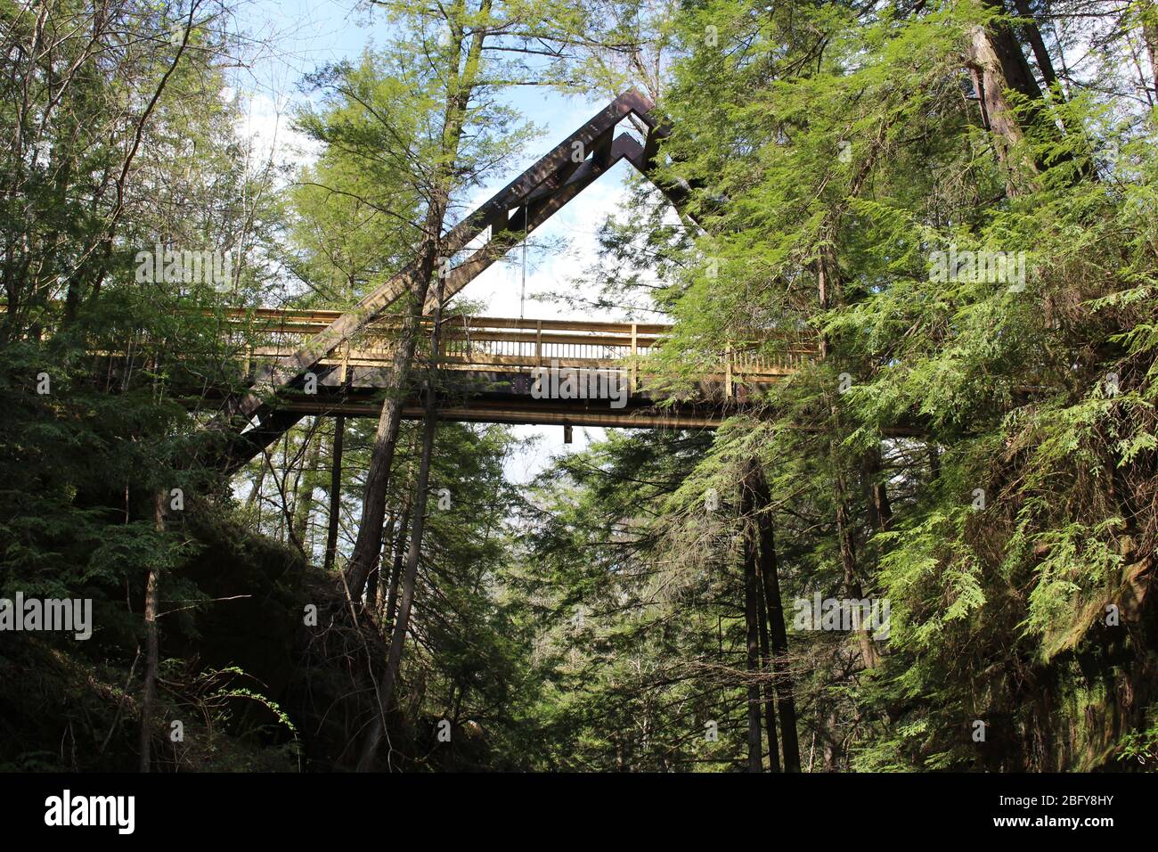 Old man cave walk trail and water fall in Ohio State,nature green ...