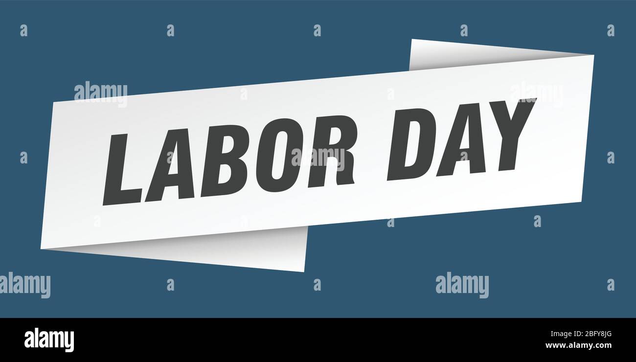 labor day banner template. labor day ribbon label sign Stock Vector ...
