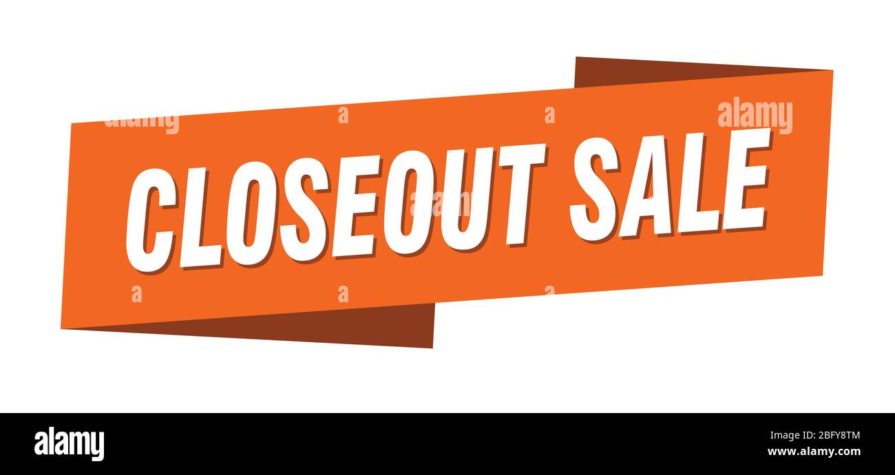 closeout sale banner template. closeout sale ribbon label sign Stock ...