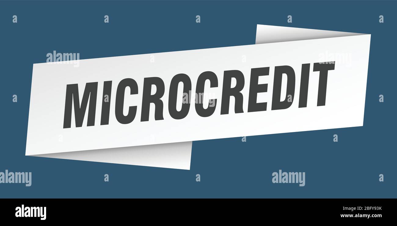 microcredit banner template. microcredit ribbon label sign Stock Vector ...