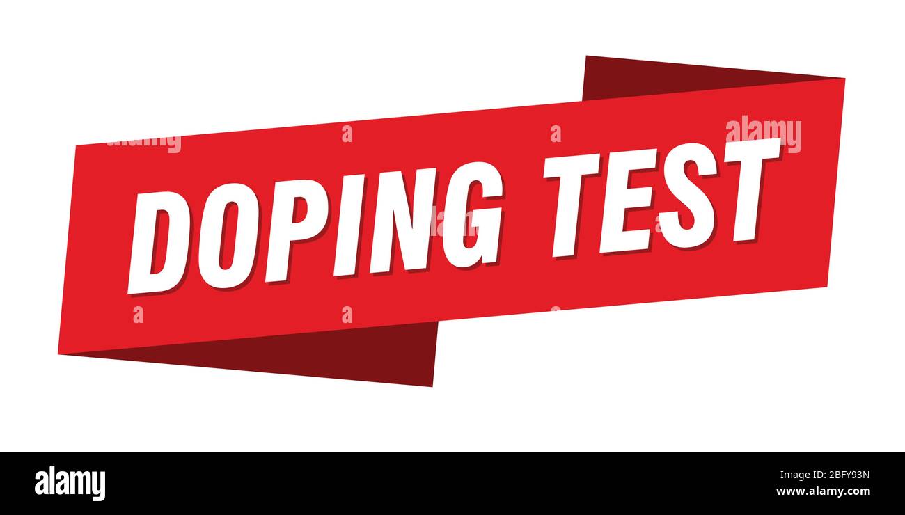 doping test banner template. doping test ribbon label sign Stock Vector ...