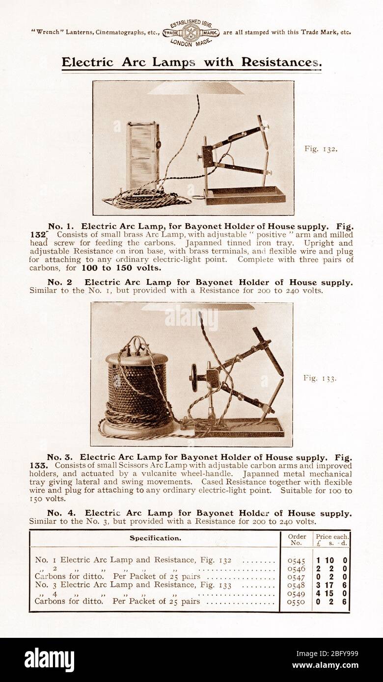 Wrench carbon arc lamp for magic lantern projector Stock Photo - Alamy