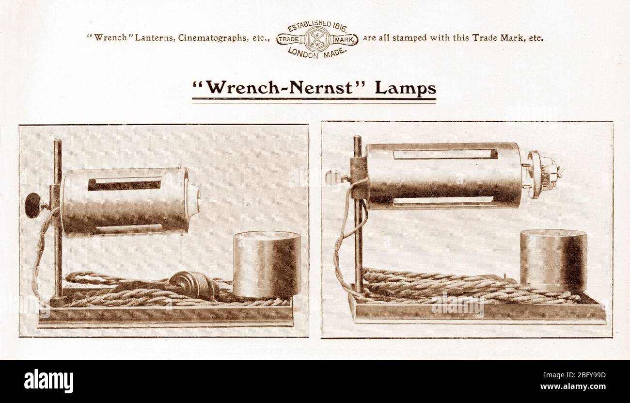 Wrench Nernst lamp for magic lantern projector Stock Photo - Alamy