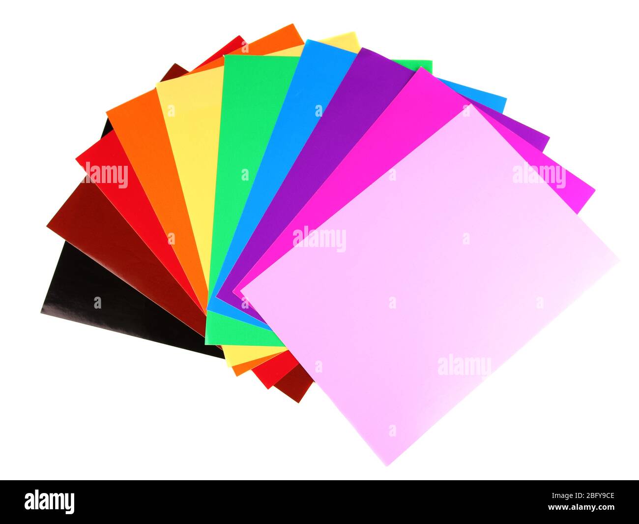 Color paper isolated on white Stock Photo - Alamy