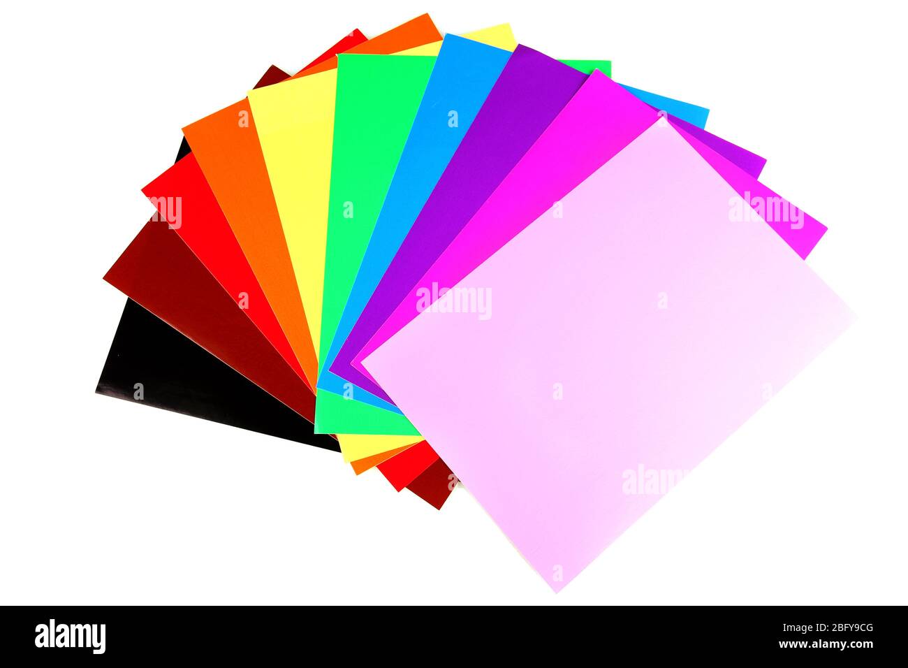 Color paper isolated on white Stock Photo - Alamy