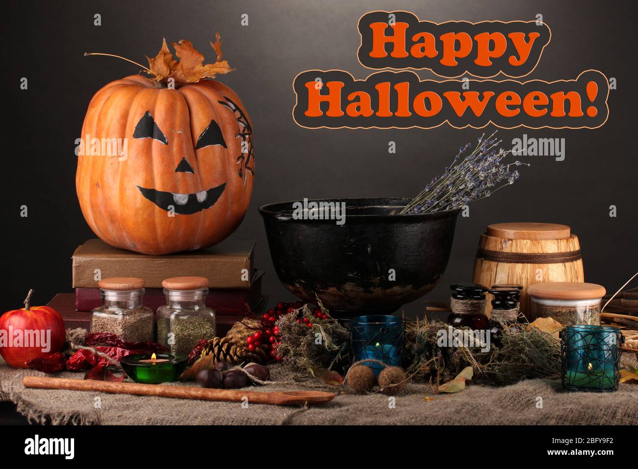 Scary Halloween laboratory Stock Photo - Alamy