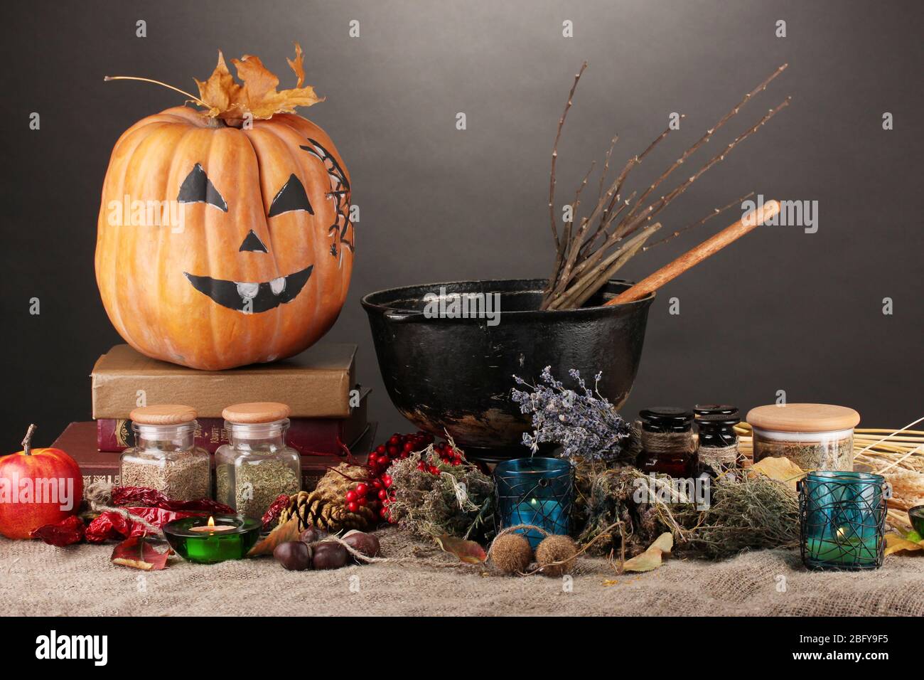 Scary halloween laboratory Stock Photo - Alamy