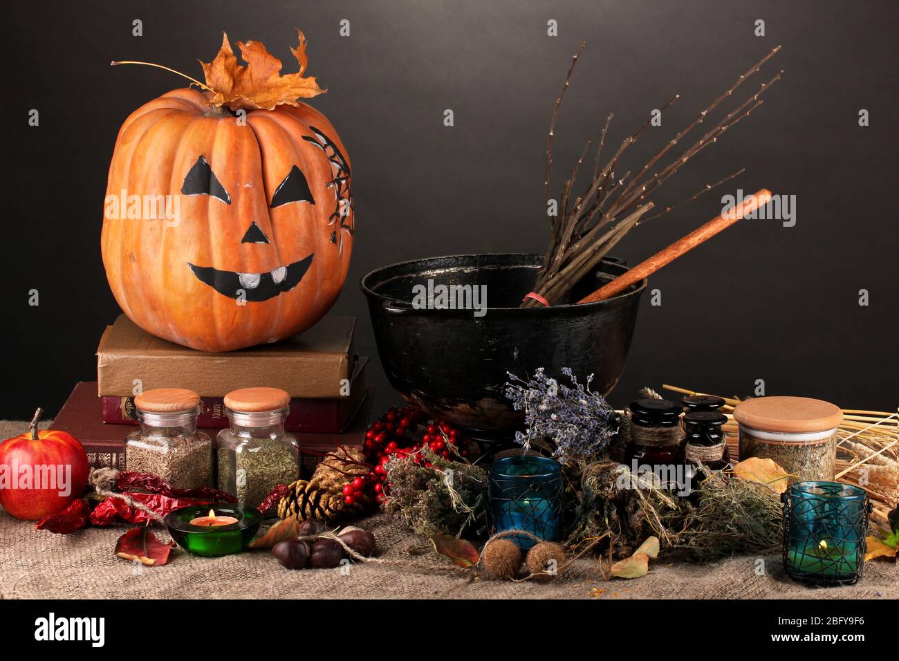Scary halloween laboratory Stock Photo - Alamy