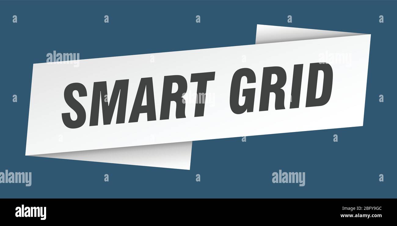 smart grid banner template. smart grid ribbon label sign Stock Vector ...