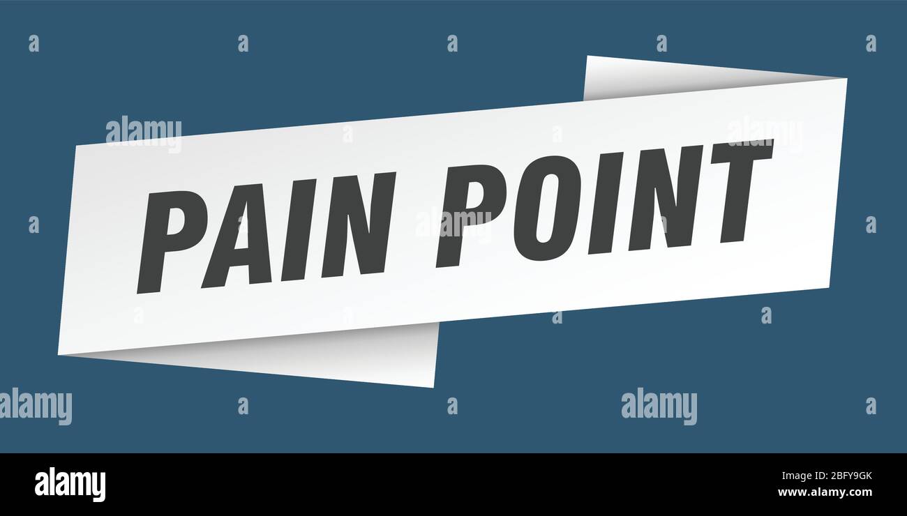 pain point banner template. pain point ribbon label sign Stock Vector ...
