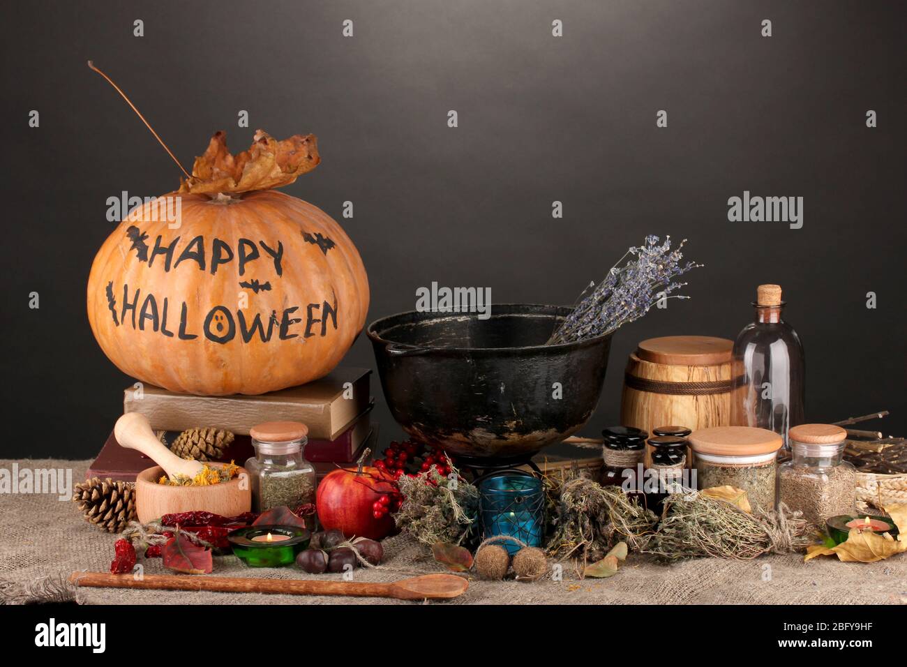 Scary halloween laboratory Stock Photo - Alamy