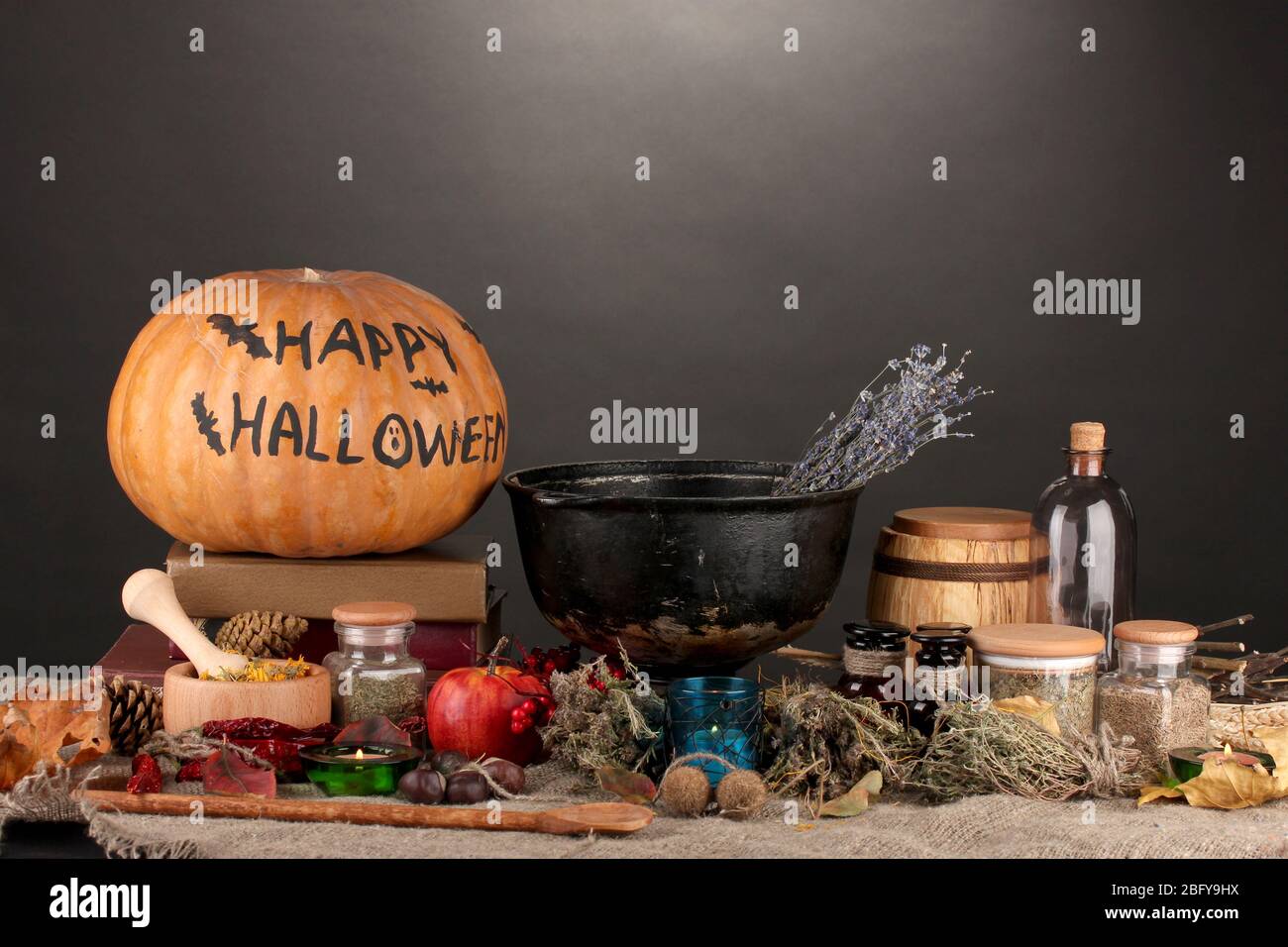 Scary halloween laboratory Stock Photo - Alamy