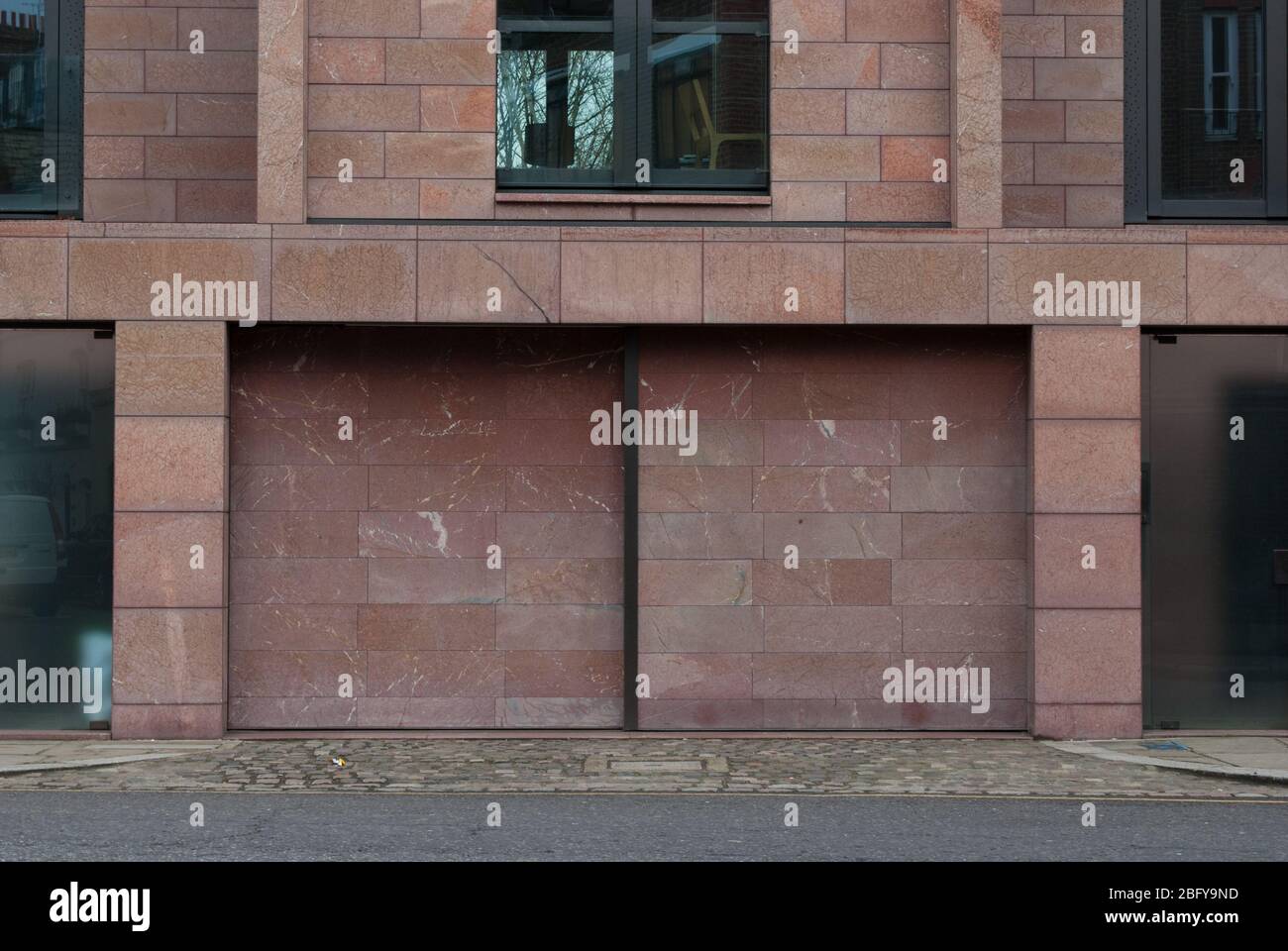 Modern House Red Limestone Windows Details Frontage Elevation The Red ...