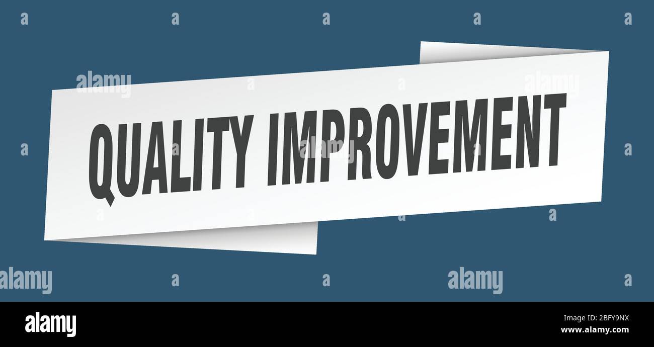 quality improvement banner template. quality improvement ribbon label ...