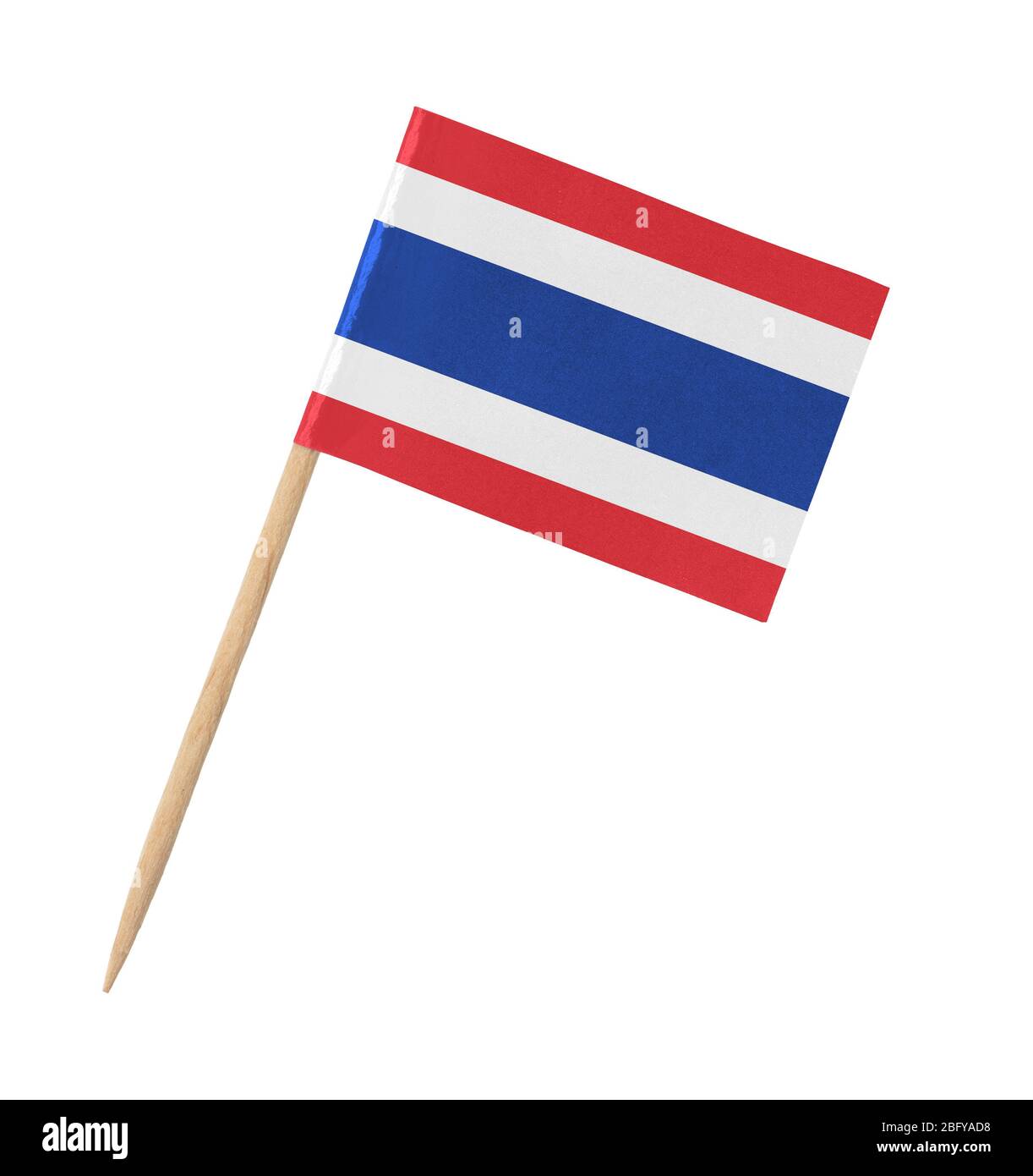 Small paper Thai flag on wooden stick, isolated on white Stock Photo ...