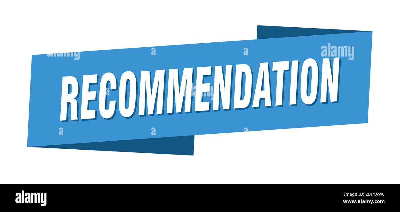 recommendation banner template. recommendation ribbon label sign Stock ...