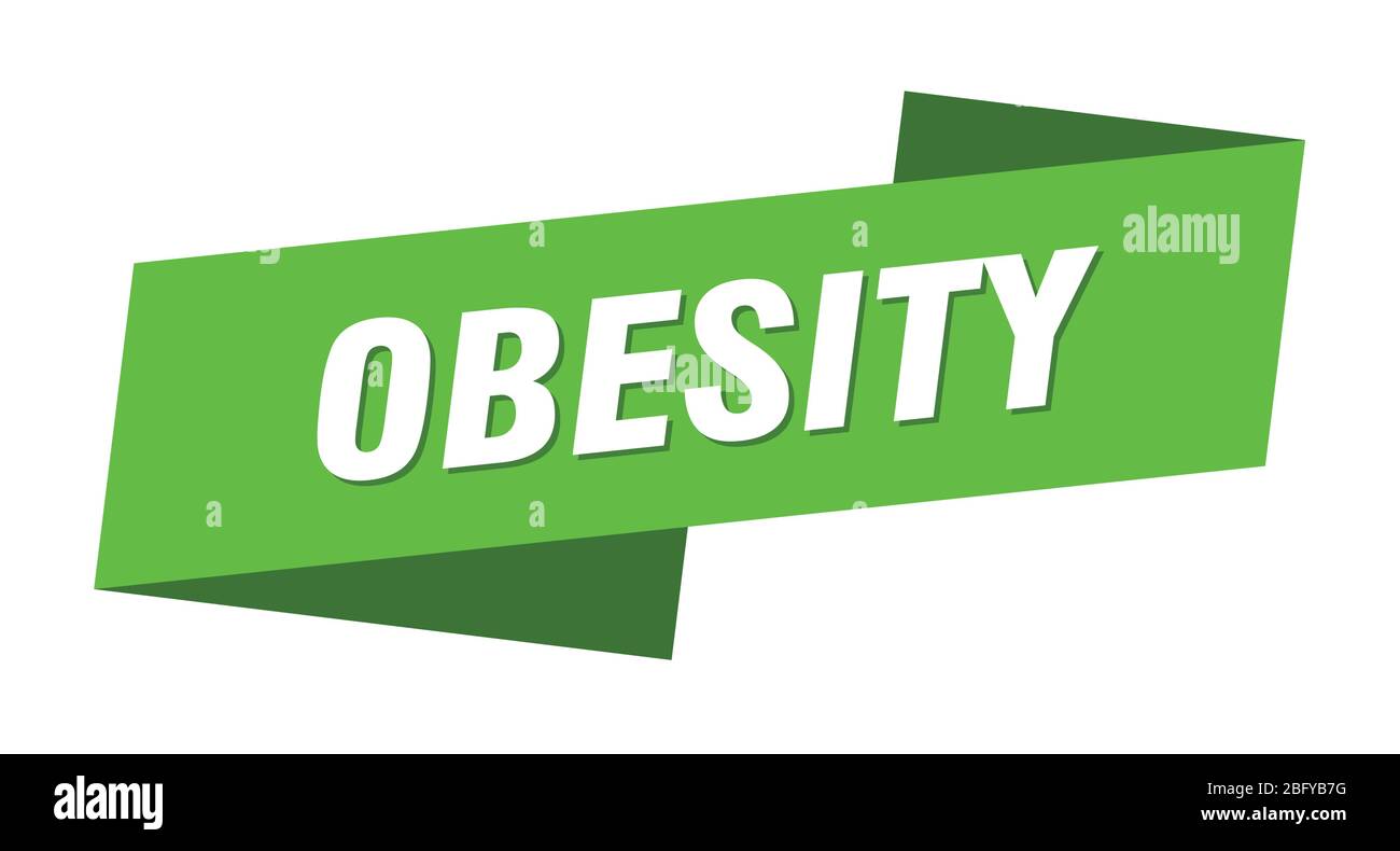 obesity banner template. obesity ribbon label sign Stock Vector Image ...