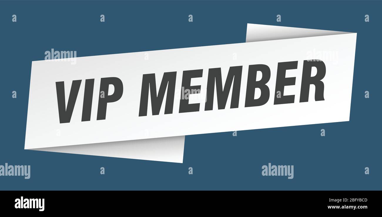 vip member banner template. vip member ribbon label sign Stock Vector ...