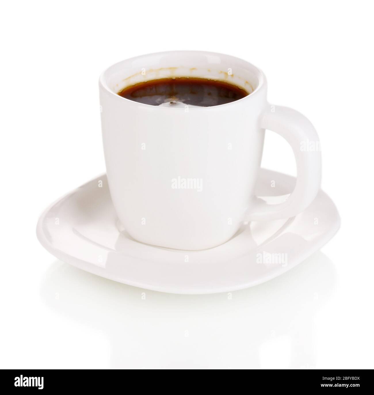 A cup of strong coffee isolated on white Stock Photo - Alamy