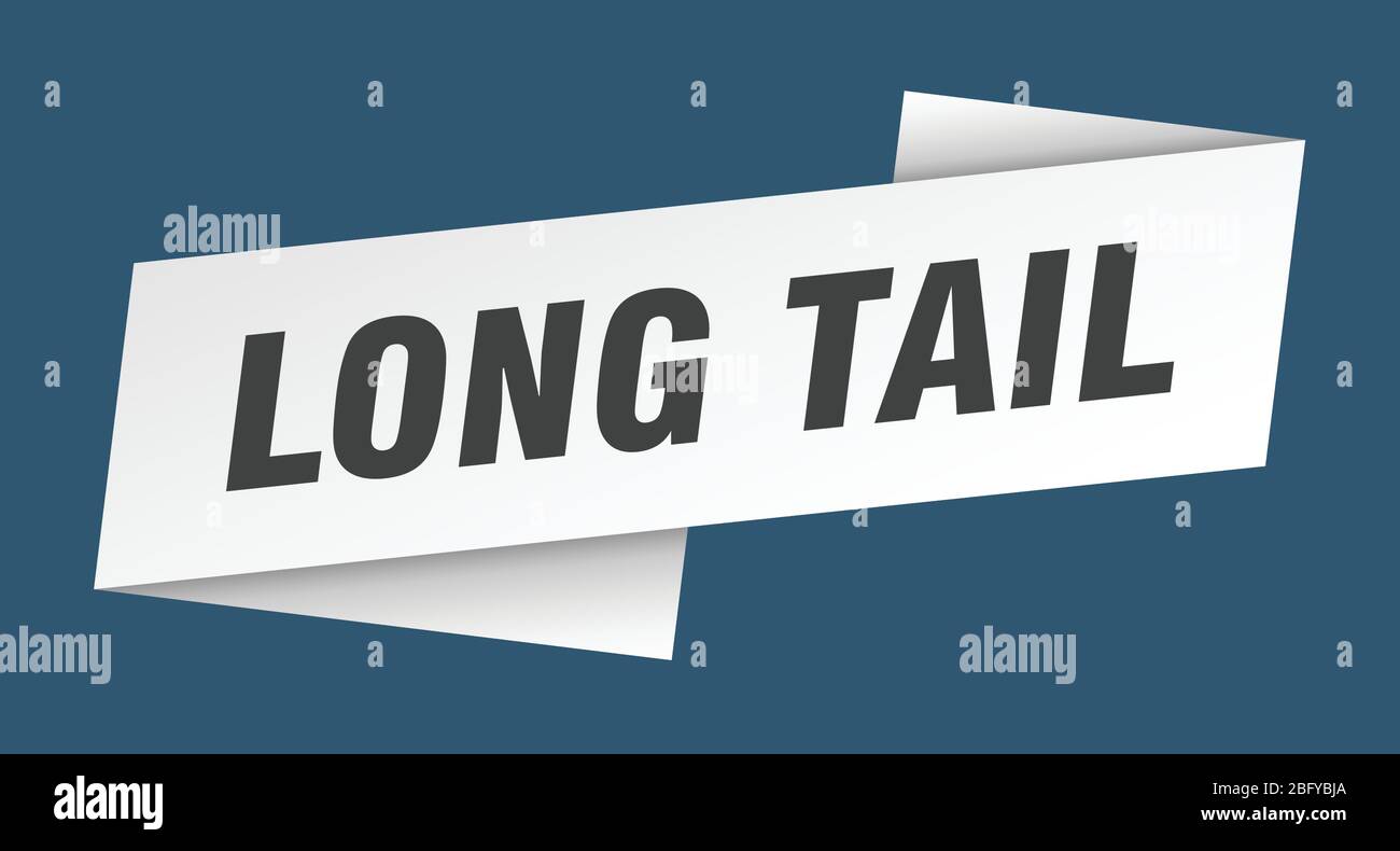 long tail banner template. long tail ribbon label sign Stock Vector ...