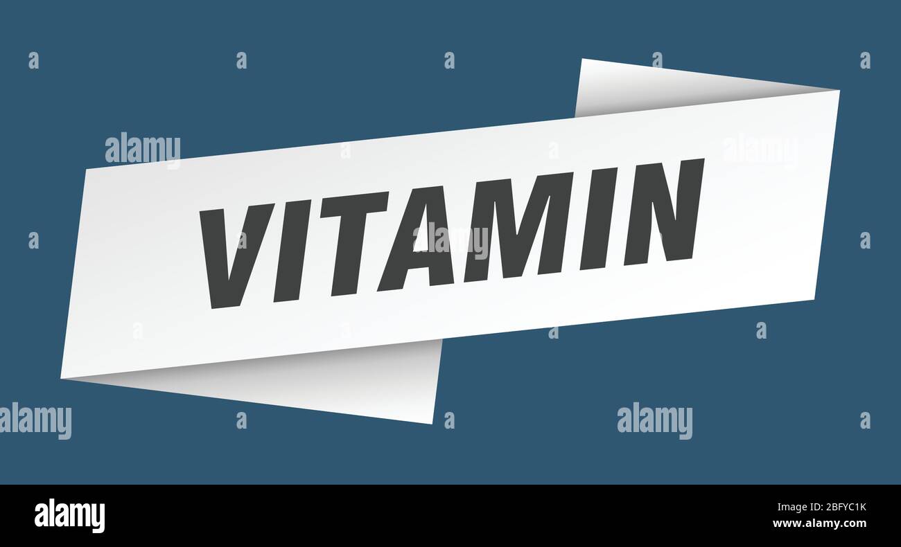 vitamin banner template. vitamin ribbon label sign Stock Vector Image ...
