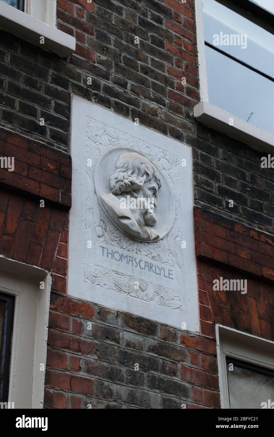 Thomas Carlyle Plaque Stone Facade Carlyles House 24 Cheyne Row ...