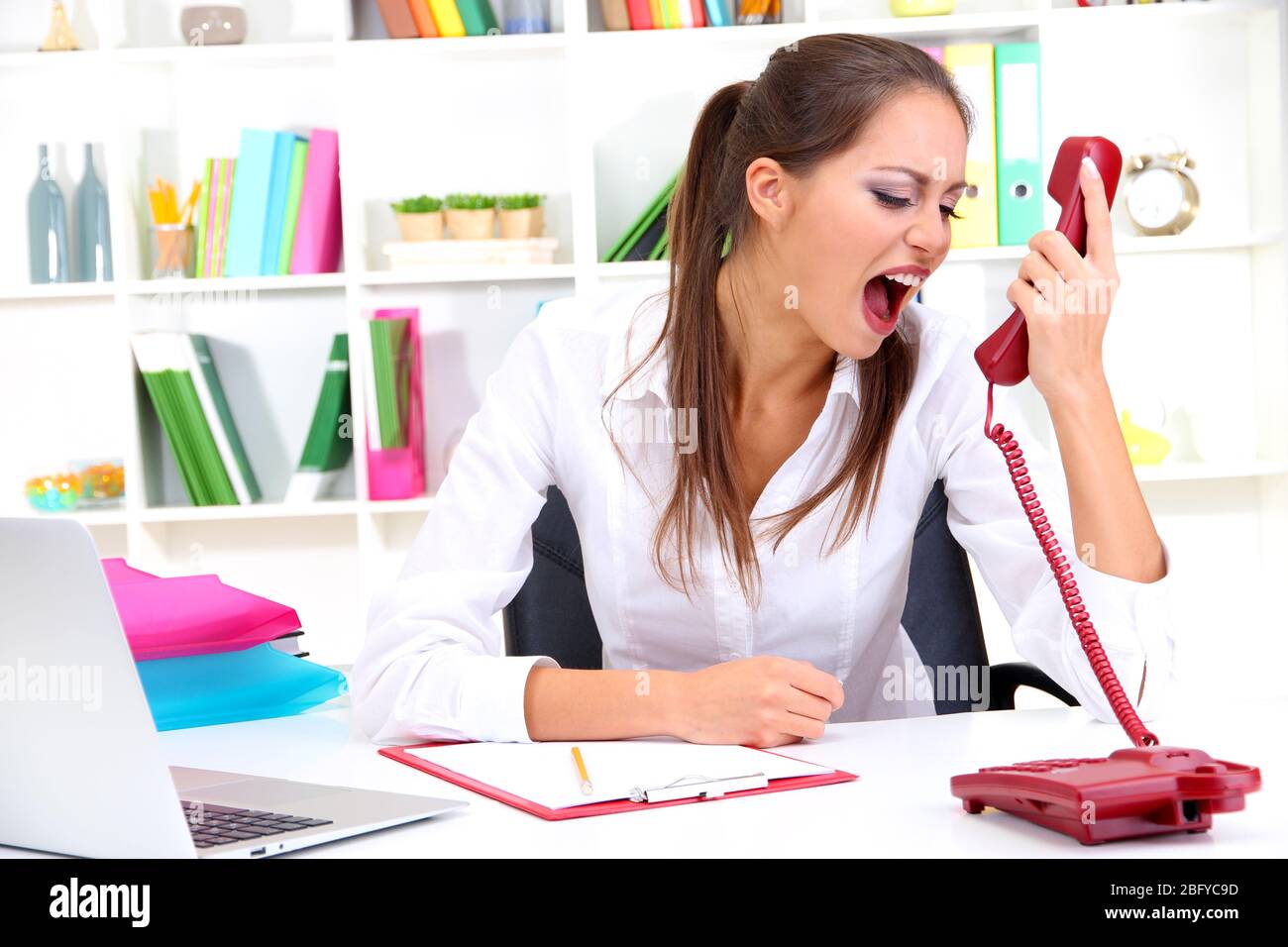 Angry lady boss mad hi-res stock photography and images - Alamy