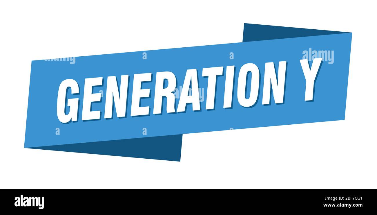 generation y banner template. generation y ribbon label sign Stock ...